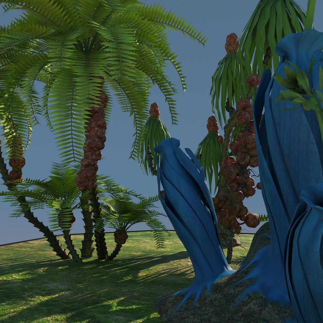 3d Model Alien Plants Trees
