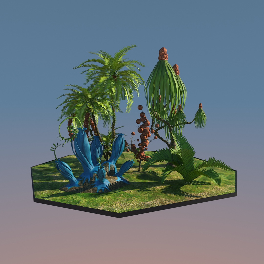 3d Model Alien Plants Trees