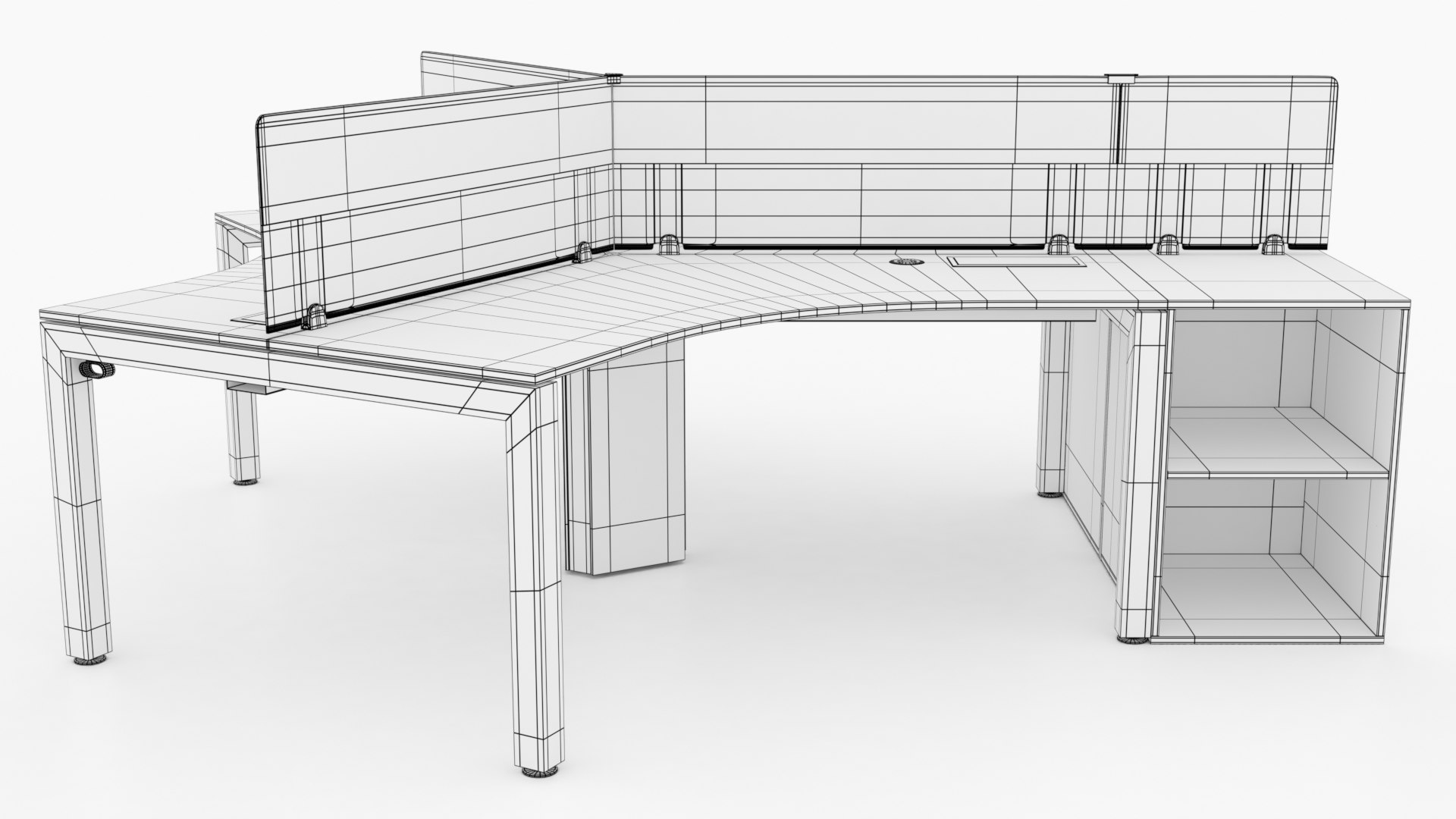 3D Office Desk 02 Model - TurboSquid 2139867