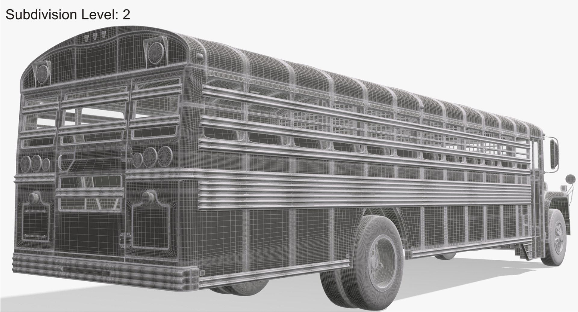 3D prison bus model - TurboSquid 1294517
