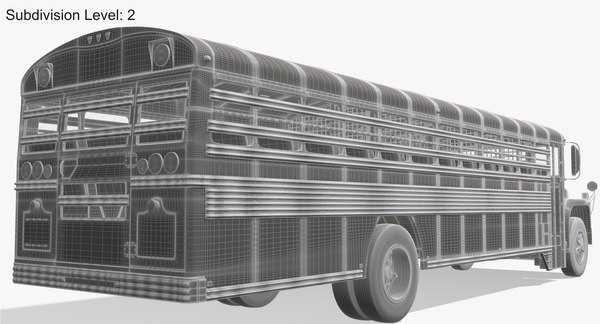 3D prison bus model - TurboSquid 1294517