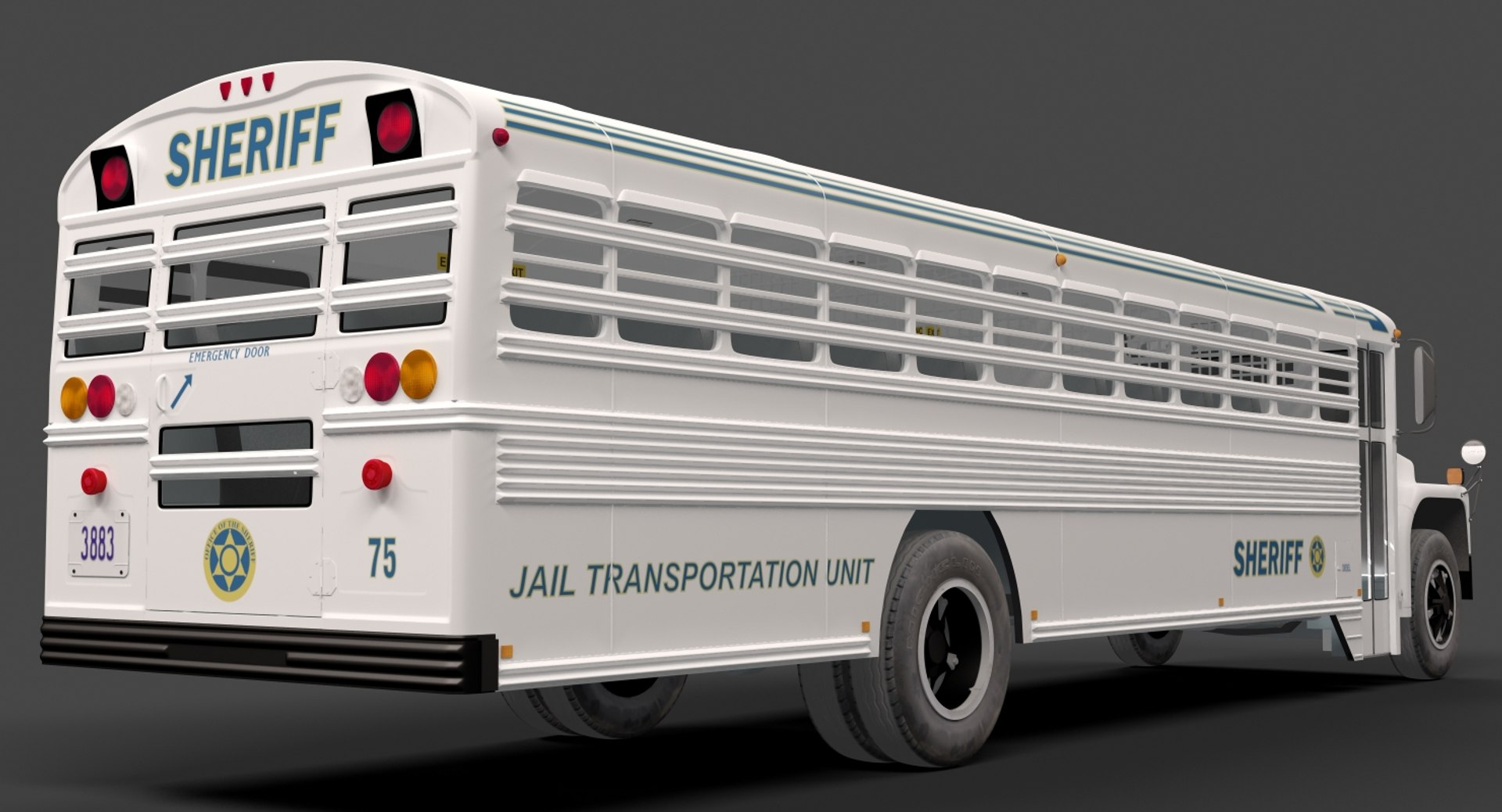 3D Prison Bus Model - TurboSquid 1294517