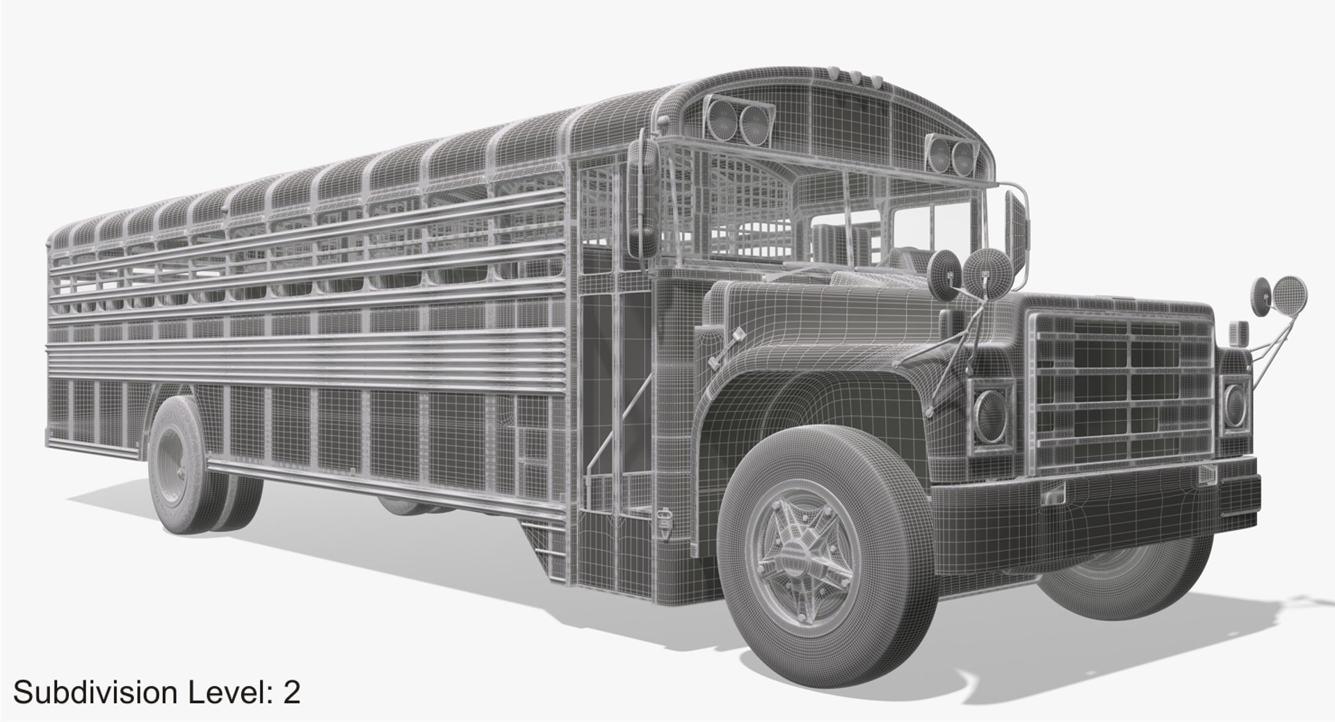 3D prison bus model - TurboSquid 1294517