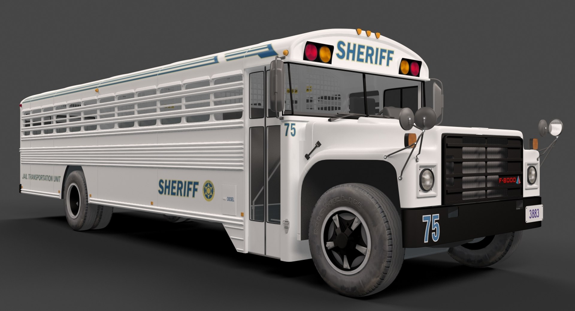 3D Prison Bus Model - TurboSquid 1294517