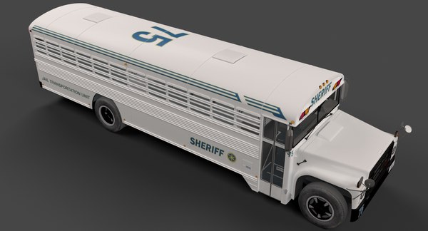3D prison bus model - TurboSquid 1294517