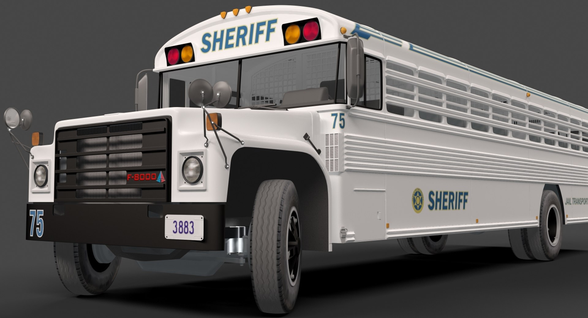 3D Prison Bus Model - TurboSquid 1294517