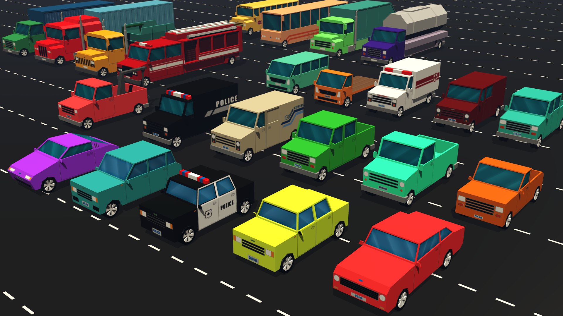 3d Vehicles Pack - Police Car