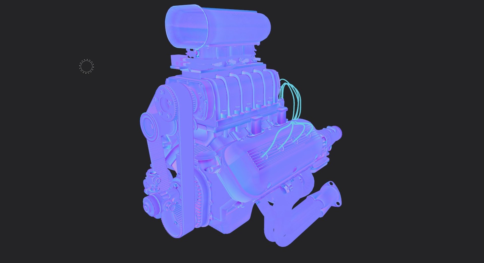 Hemi Gasser V8 Engine PBR Model - TurboSquid 2252855