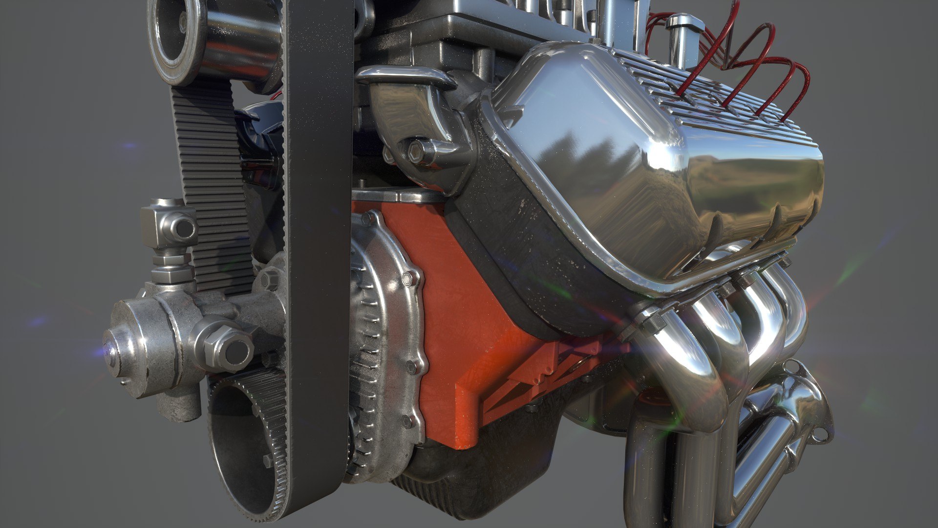 Hemi Gasser V8 Engine PBR Model - TurboSquid 2252855
