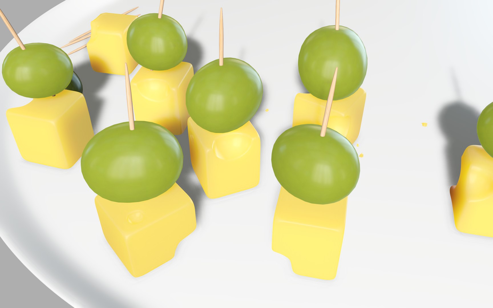 Cheese Snack PBR 5 Variations 3D - TurboSquid 1790359