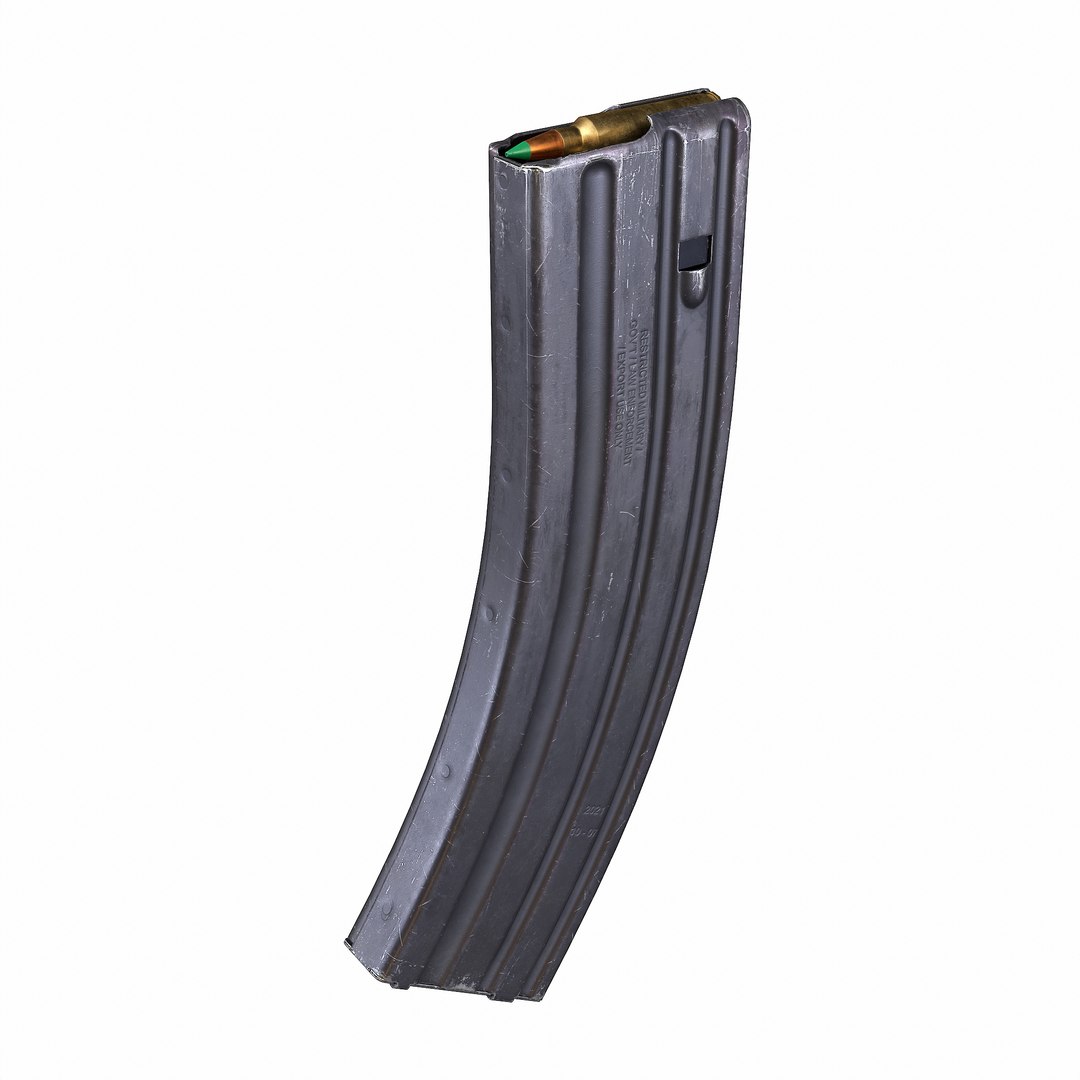 3D Model AR-15 Alloy Magazine 40-Round - TurboSquid 2186310