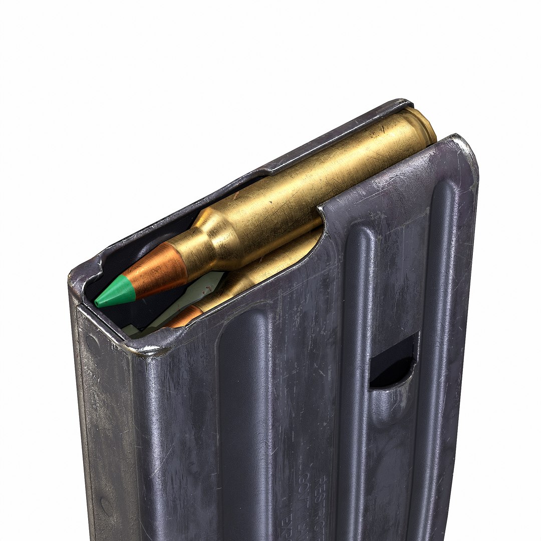 3D Model AR-15 Alloy Magazine 40-Round - TurboSquid 2186310