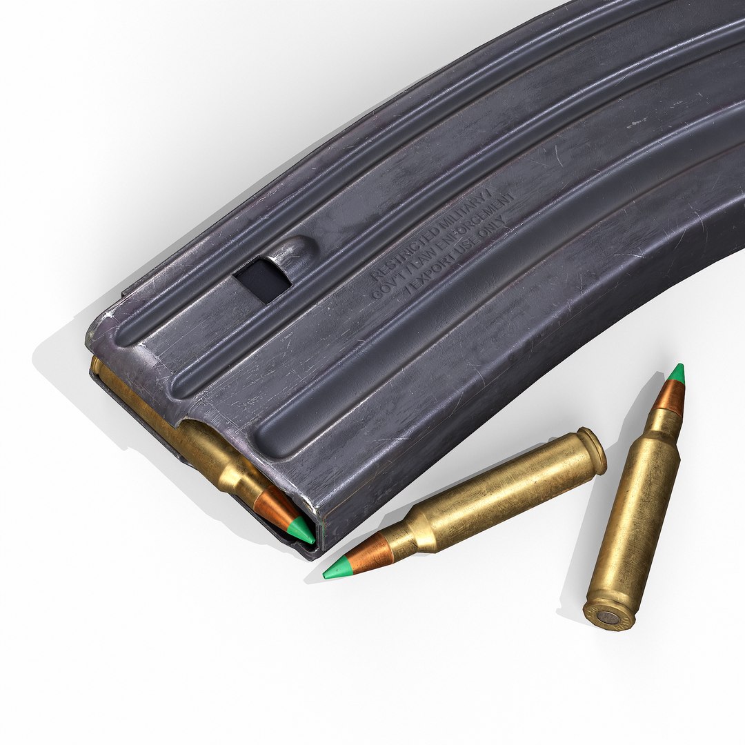 3D Model AR-15 Alloy Magazine 40-Round - TurboSquid 2186310
