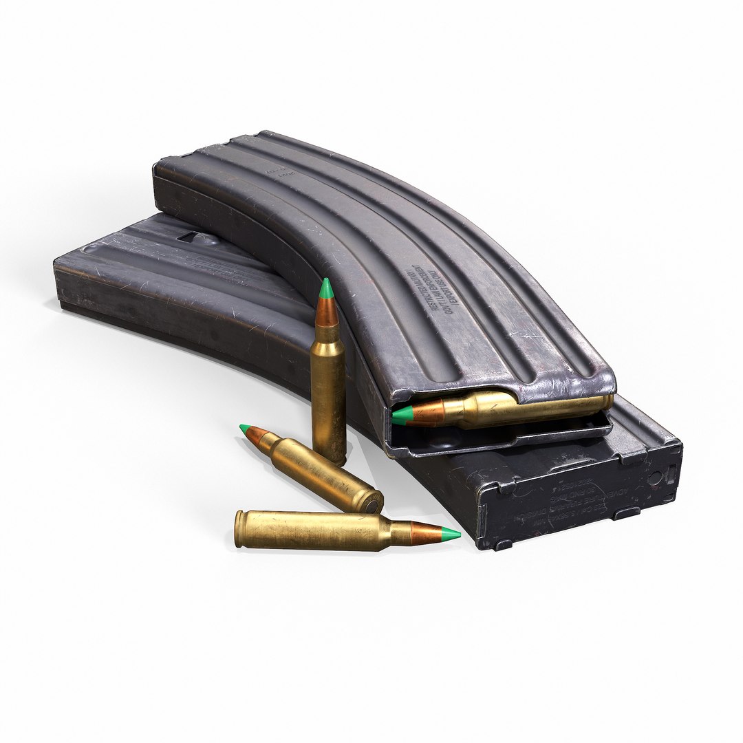 3D Model AR-15 Alloy Magazine 40-Round - TurboSquid 2186310