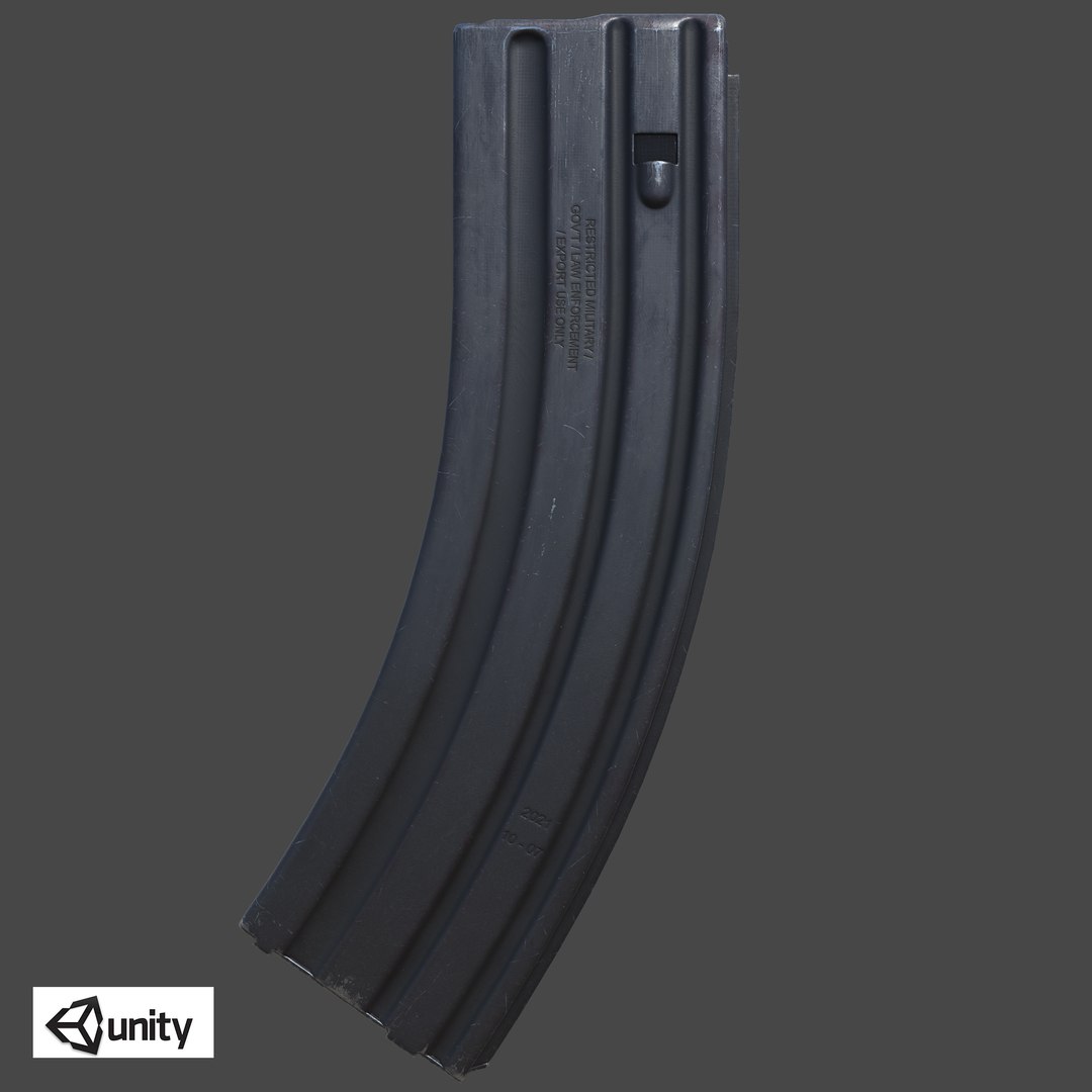 3D Model AR-15 Alloy Magazine 40-Round - TurboSquid 2186310