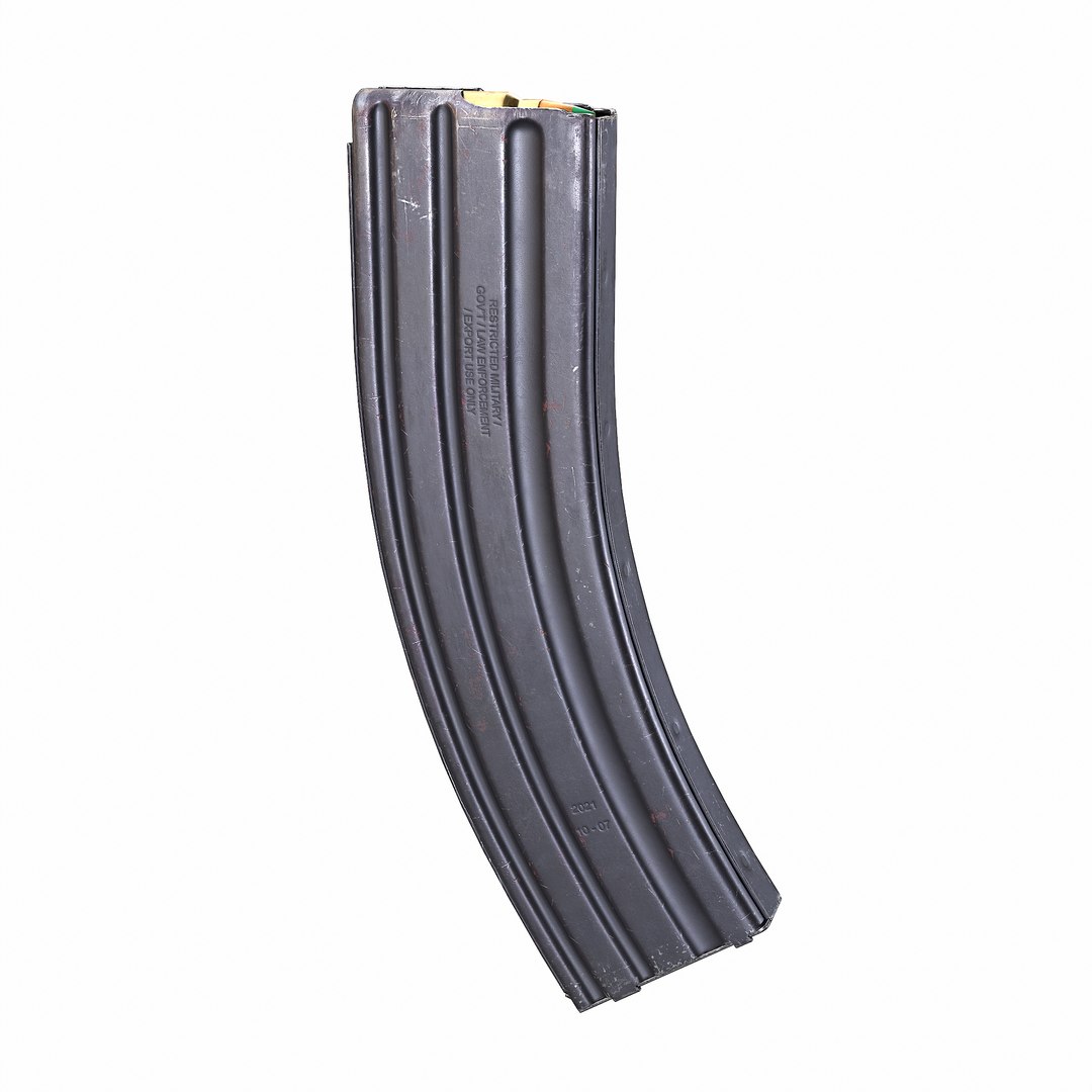 3D Model AR-15 Alloy Magazine 40-Round - TurboSquid 2186310