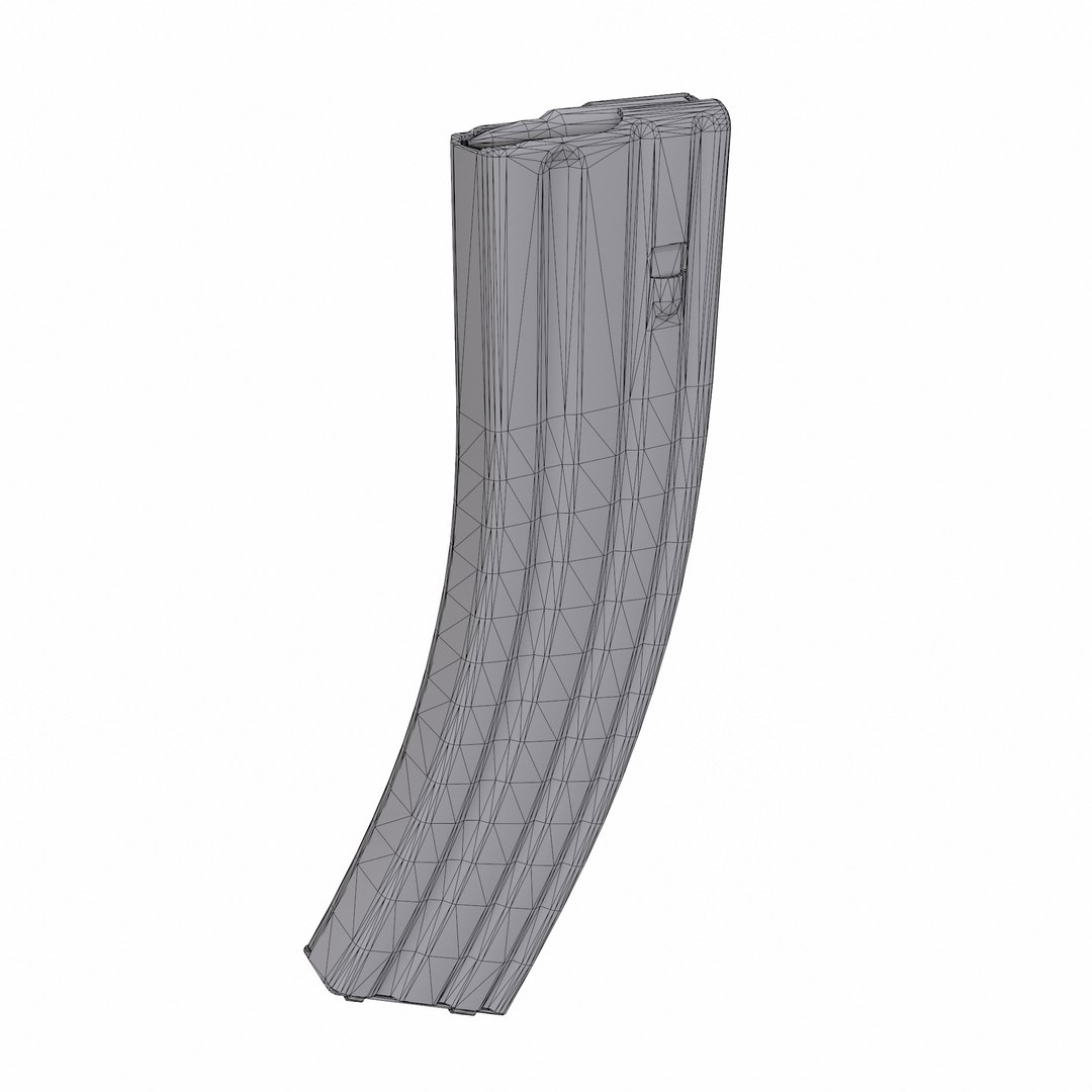 3D Model AR-15 Alloy Magazine 40-Round - TurboSquid 2186310
