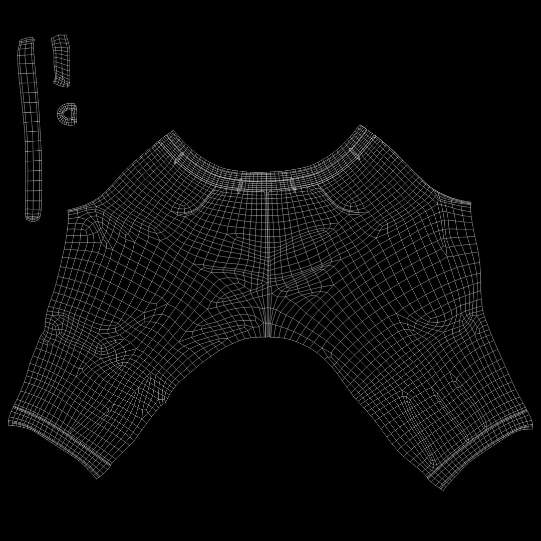 3D Knot Belt Rolled Legs Elegant Gray Pants - TurboSquid 1965107