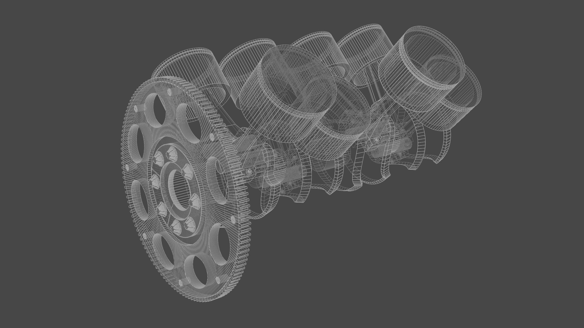 3D Animated V6 Engine Pistons - TurboSquid 1731470