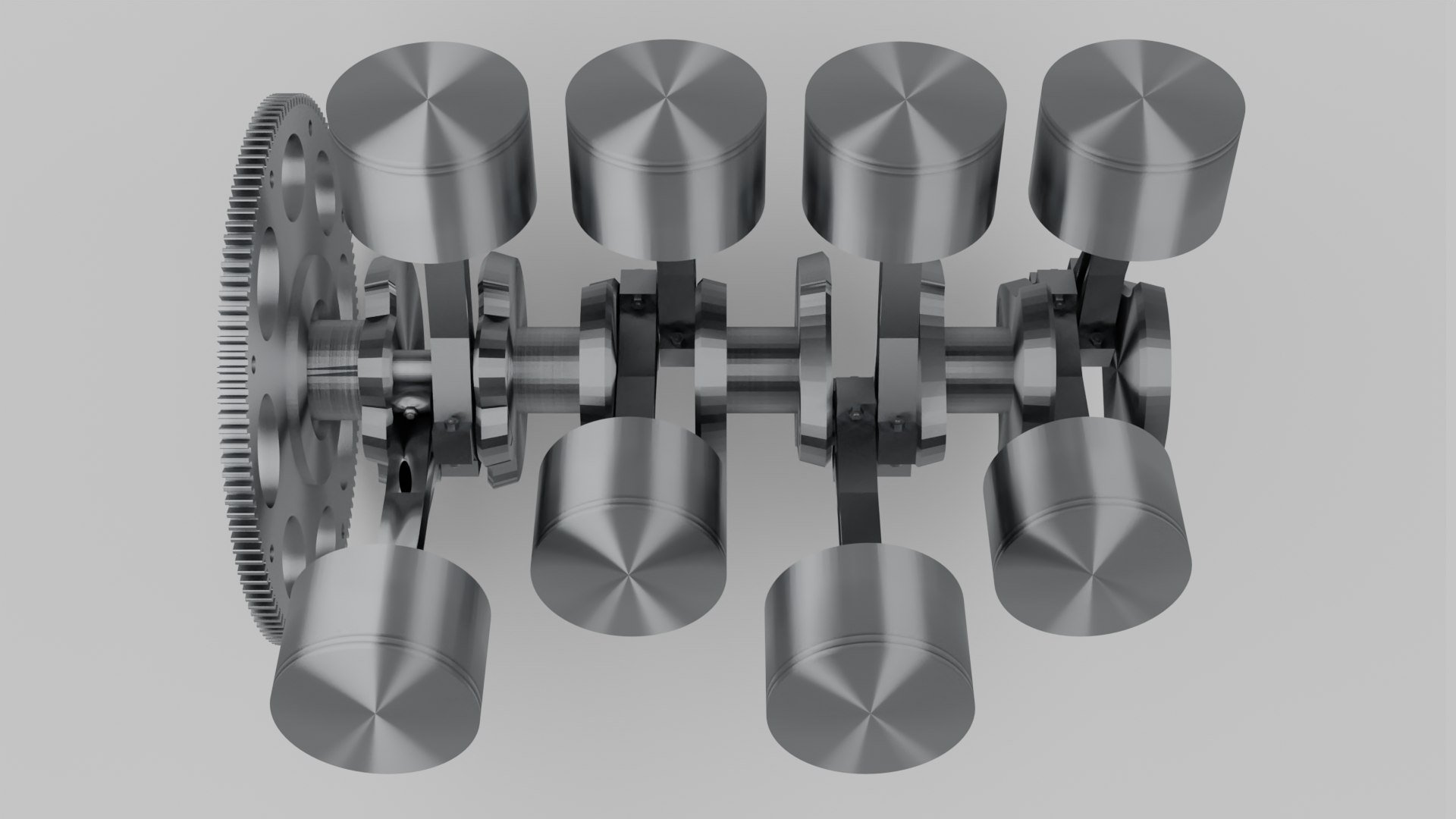3D Animated V6 Engine Pistons - TurboSquid 1731470
