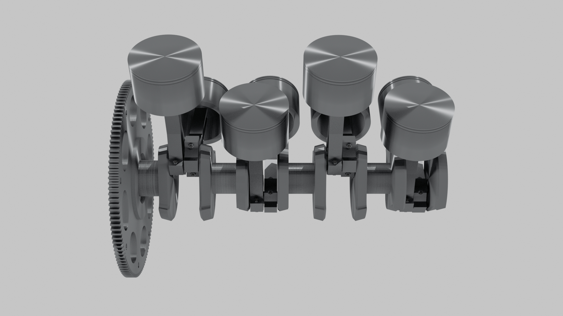 3D Animated V6 Engine Pistons - TurboSquid 1731470