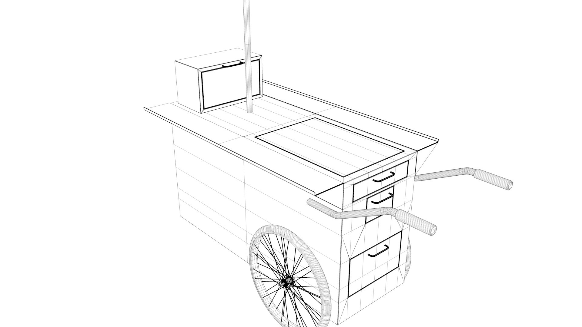 3D Model Food Cart - TurboSquid 2078281