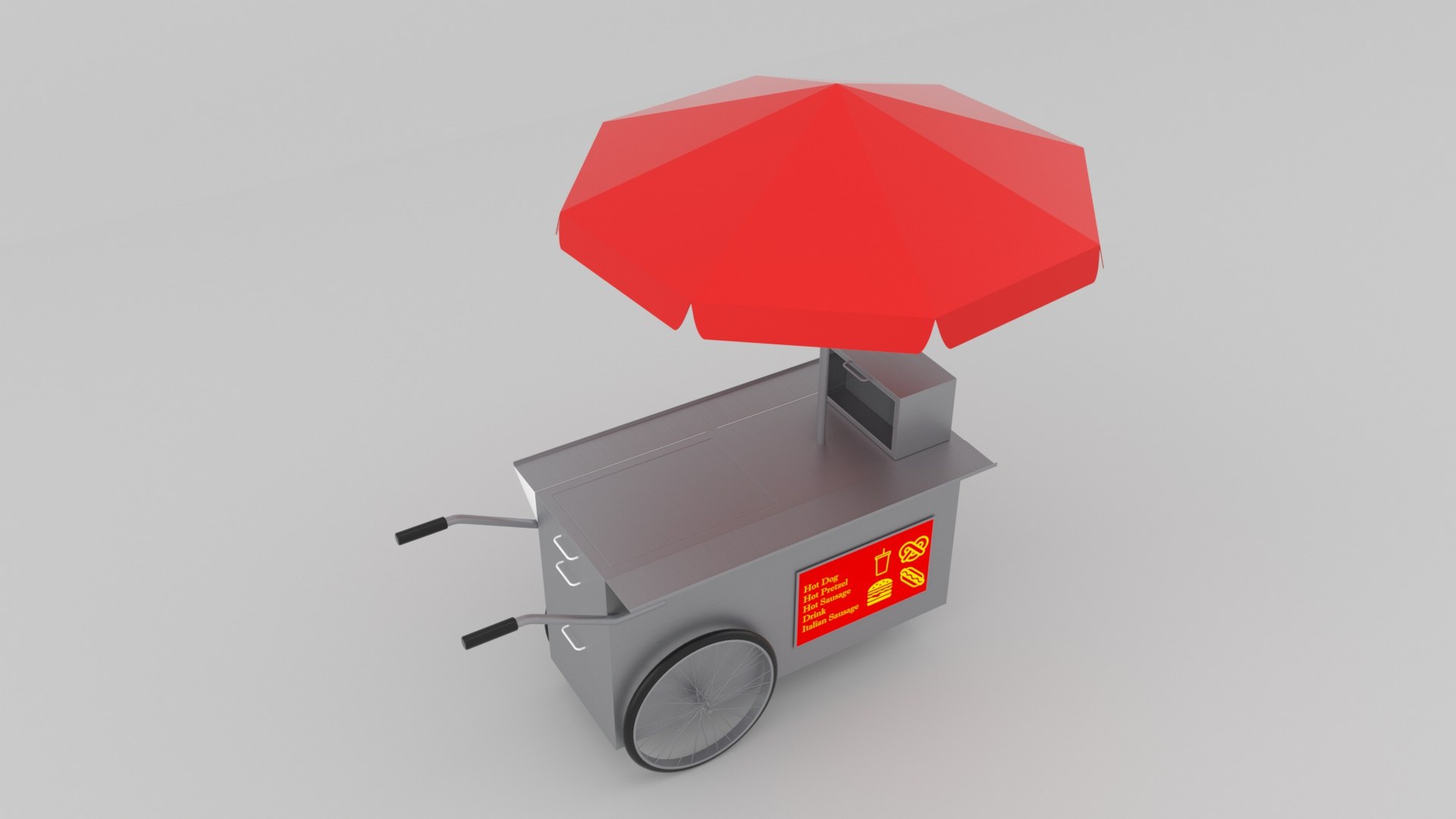 3D Model Food Cart - TurboSquid 2078281
