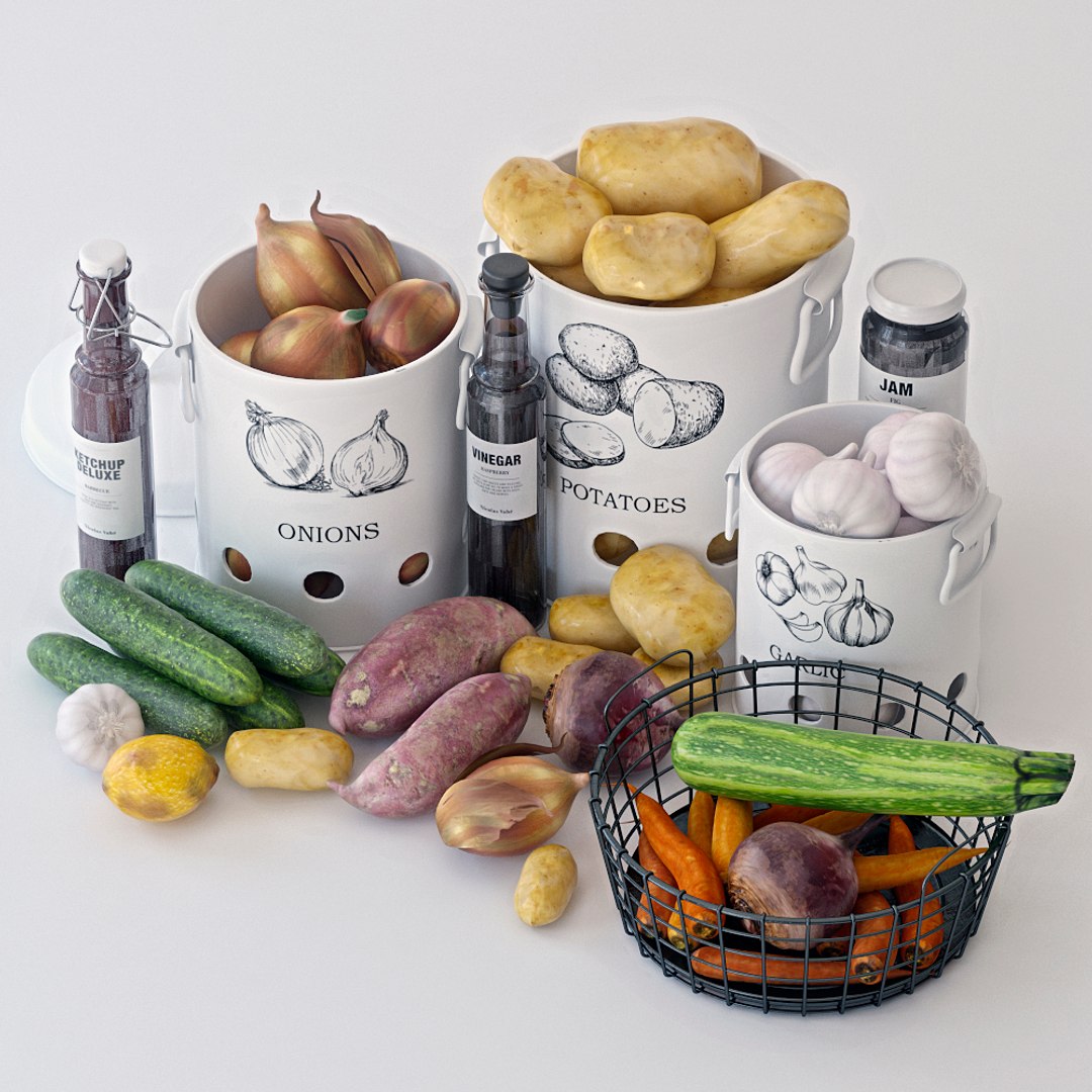 3D Grocery Vegetables Model - TurboSquid 1682731