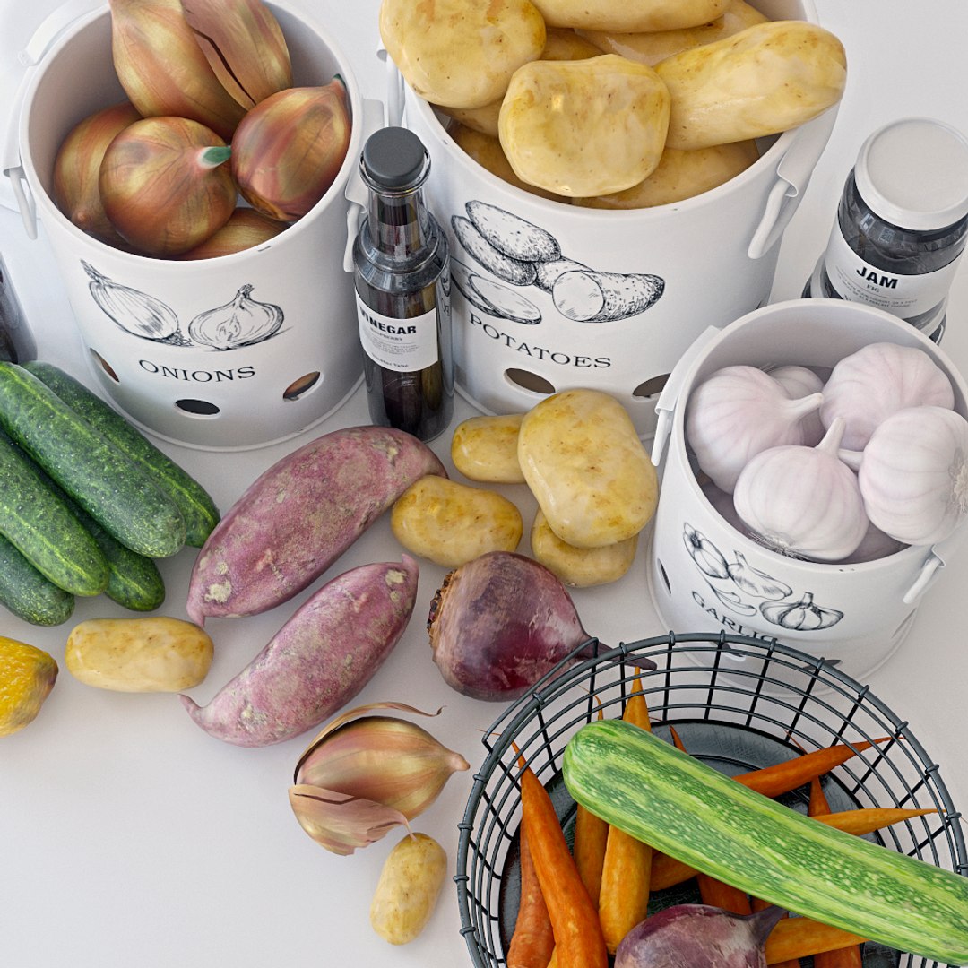 3D Grocery Vegetables Model - TurboSquid 1682731