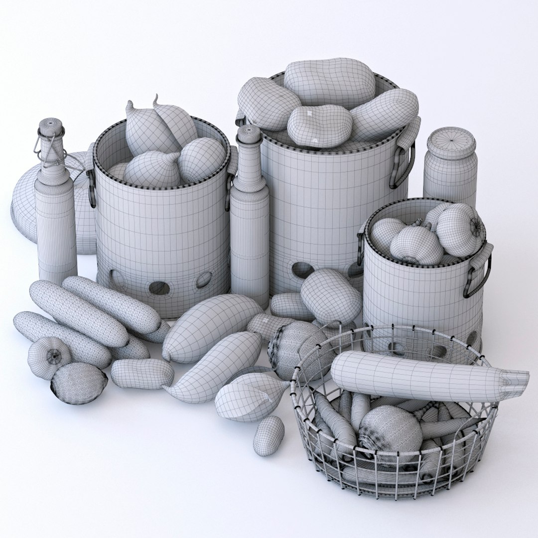 3D Grocery Vegetables Model - TurboSquid 1682731
