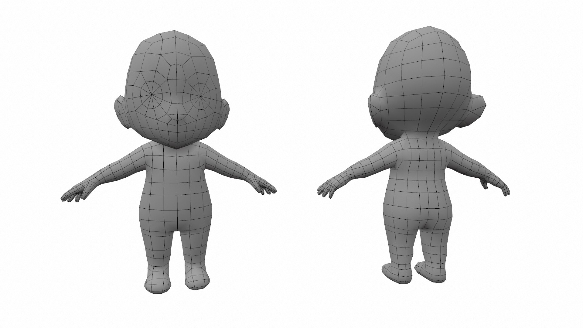 Basemesh Chibis 3D Model - TurboSquid 1504801