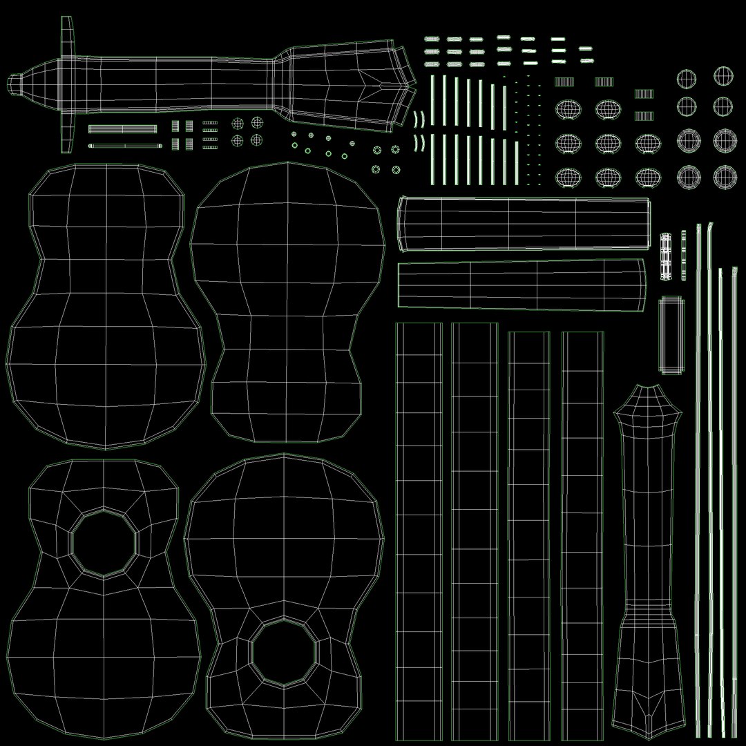 Ukulele 3D model - TurboSquid 1590465