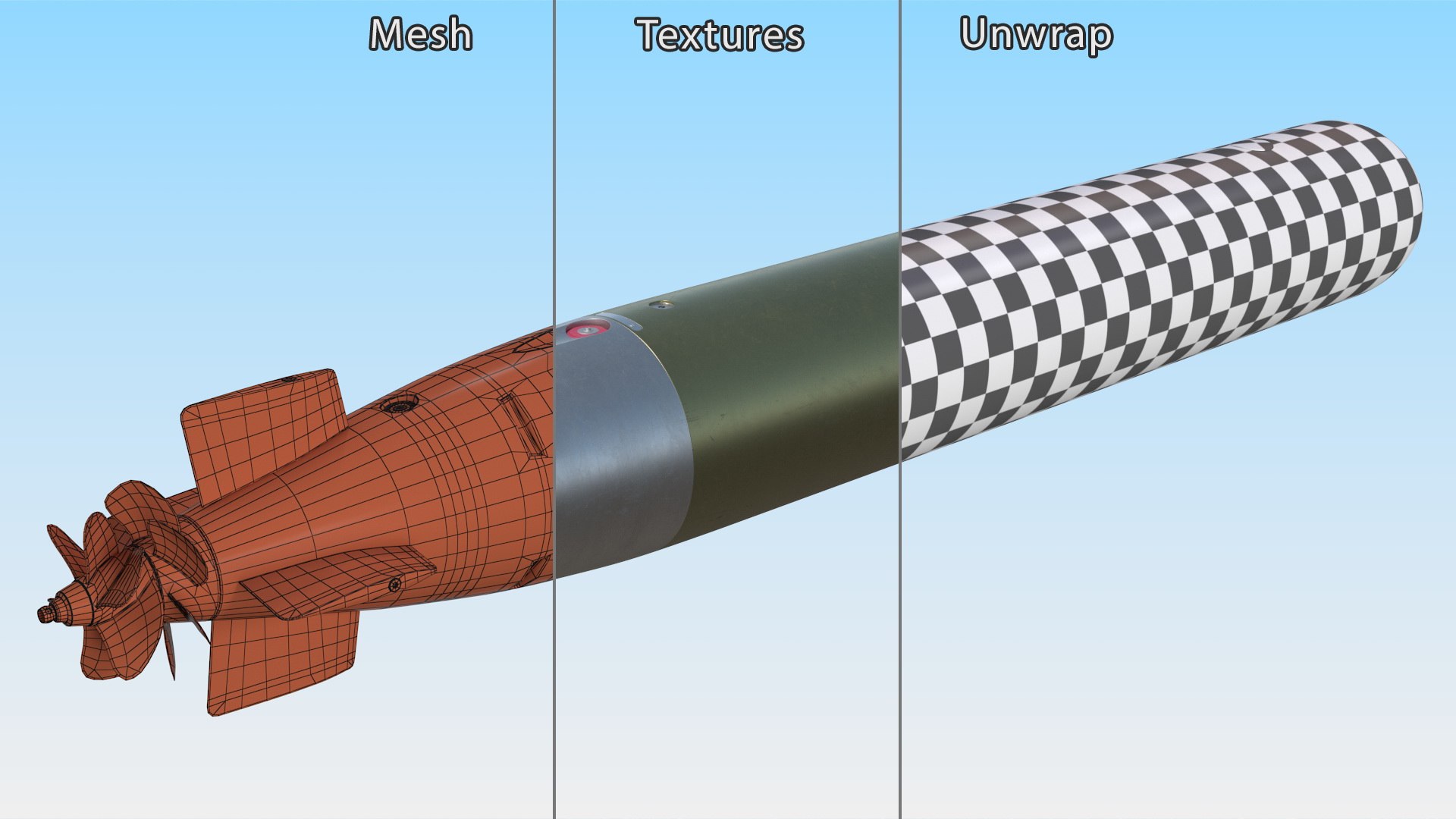 3D Model Mark 46 Torpedo 324mm Caliber - TurboSquid 2312406