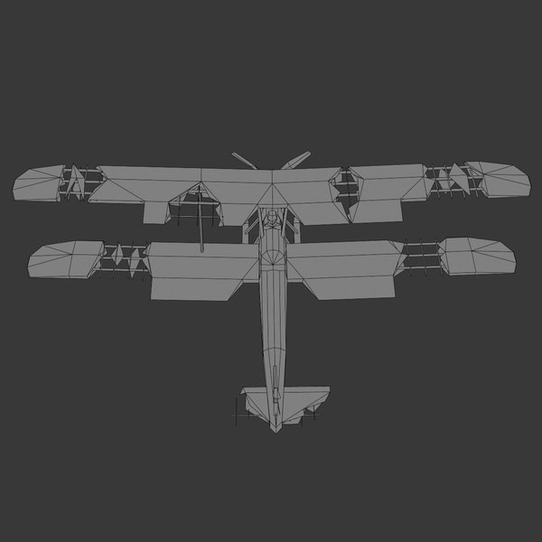 royal aircraft b e 3d model