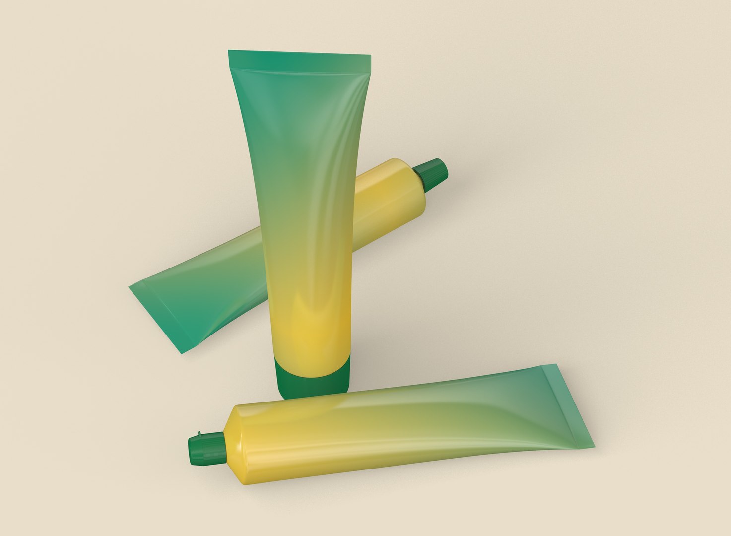 Tube Paste Set Model - TurboSquid 2191481