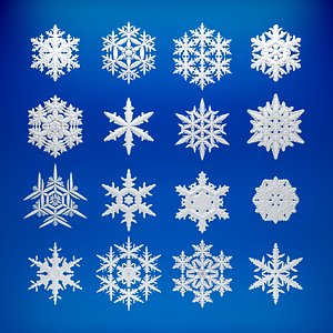 3d model quilling snowflakes grid 01