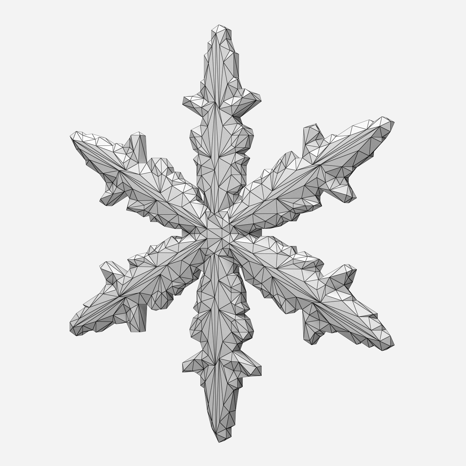 3d model of snowflake snow flake