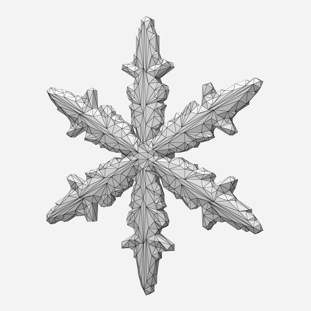 3d model of snowflake snow flake