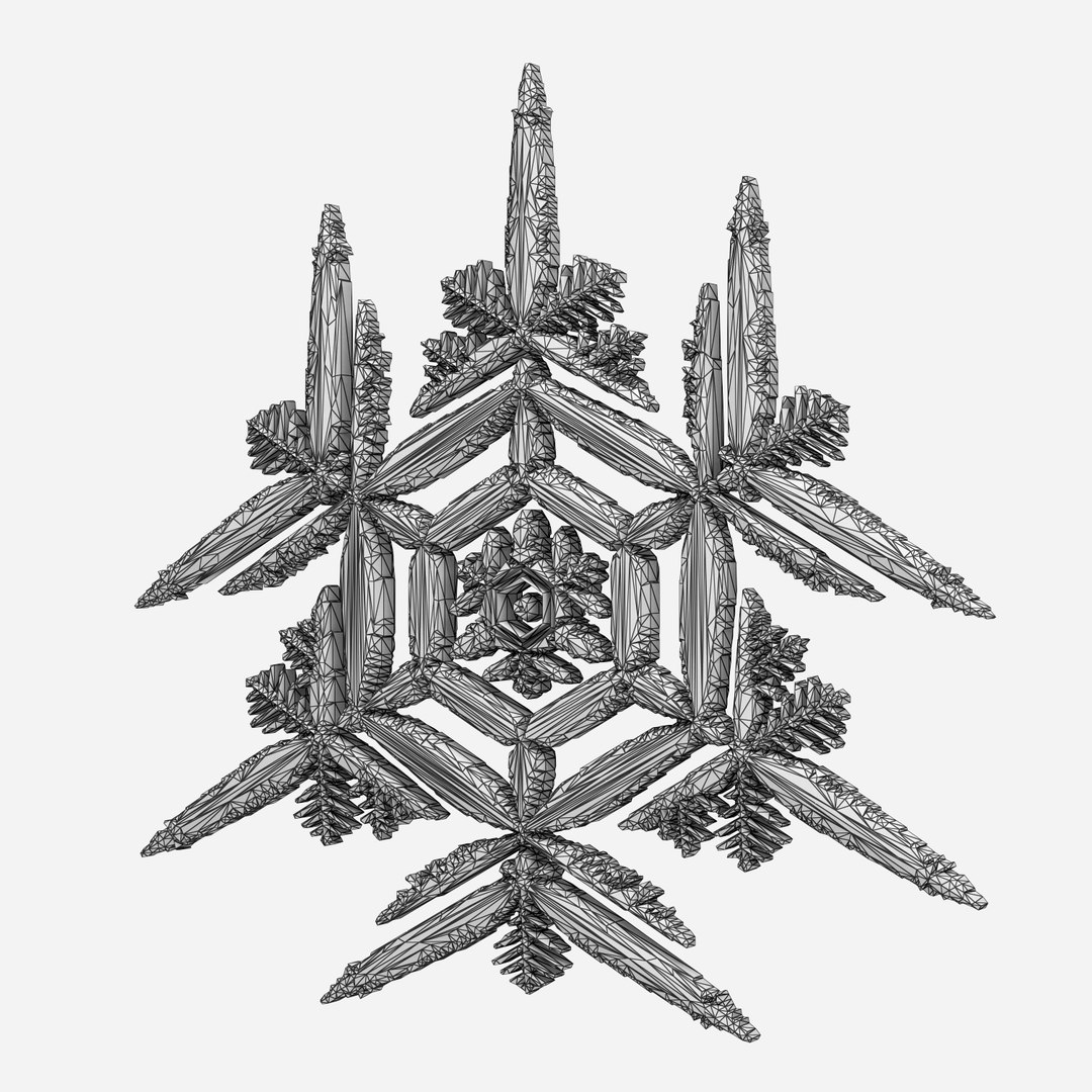 3d model of snowflake snow flake