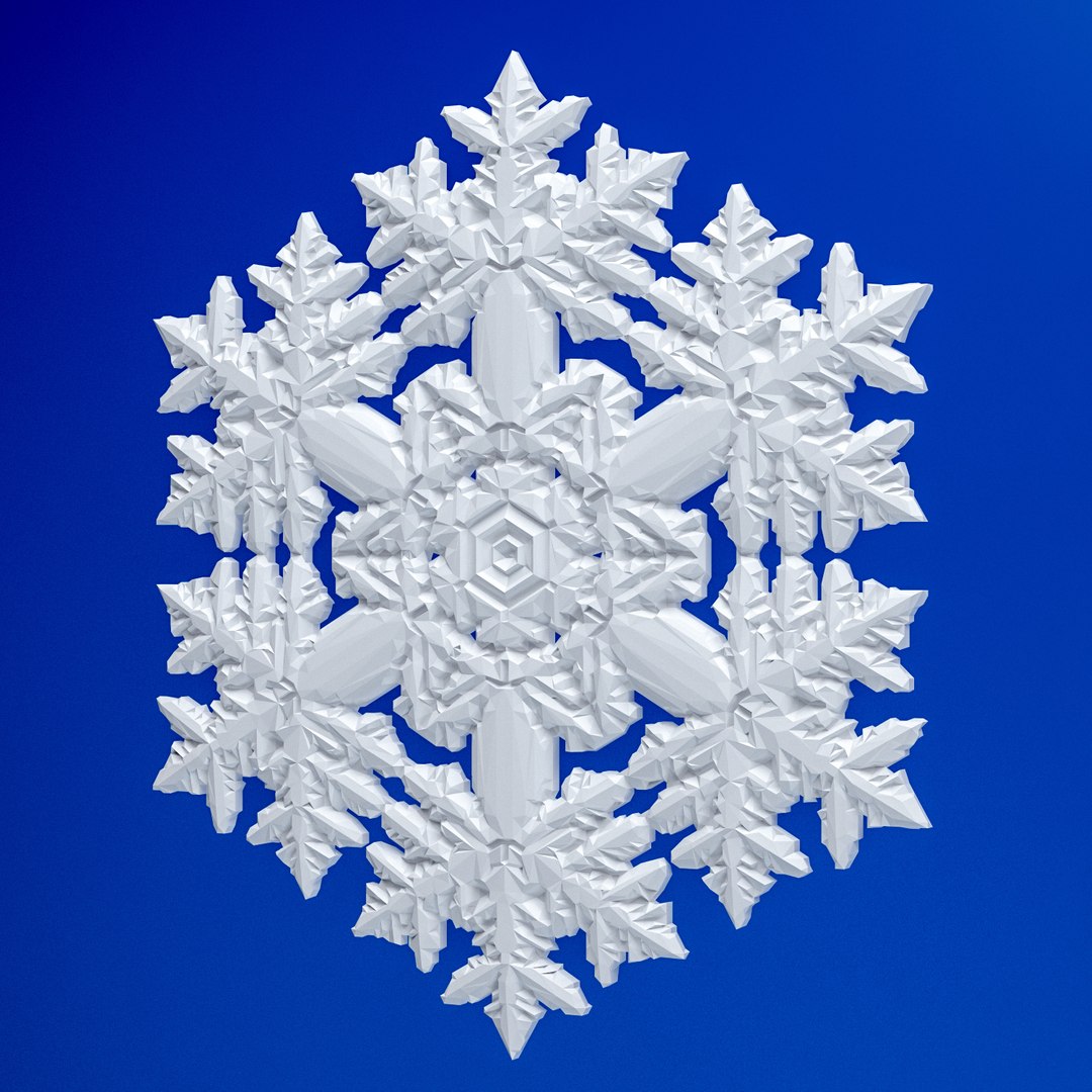 3d model of snowflake snow flake