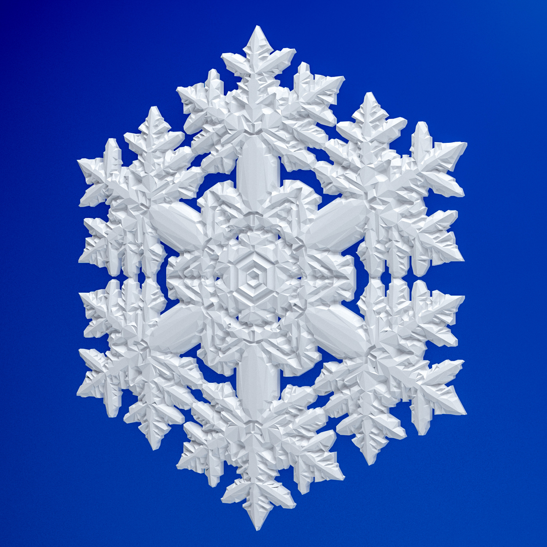3d model of snowflake snow flake