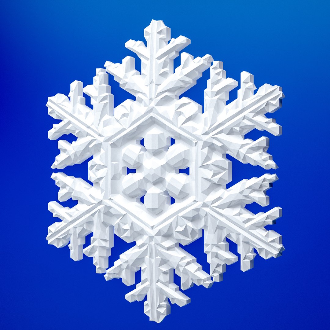 3d model of snowflake snow flake