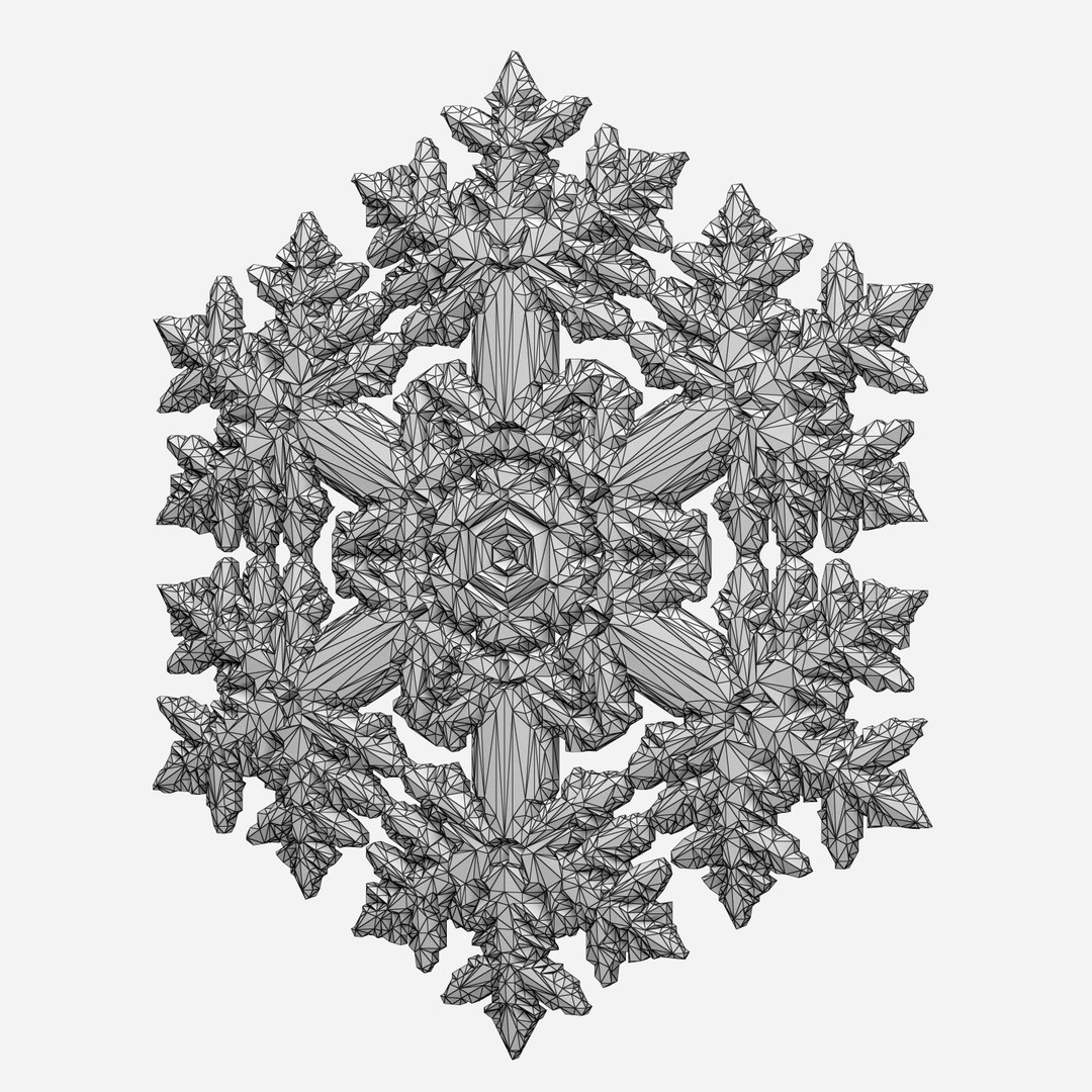 3d model of snowflake snow flake