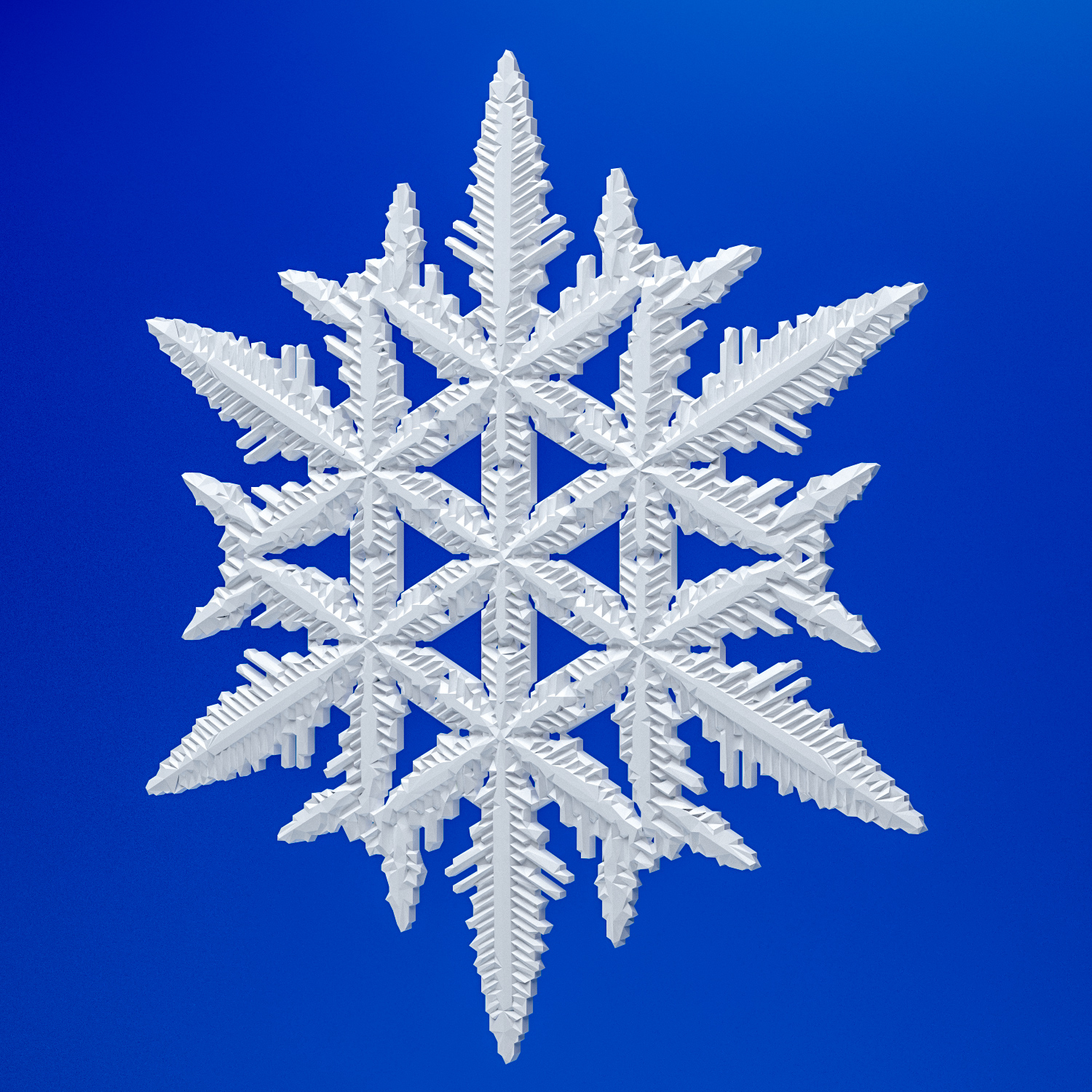 3d model of snowflake snow flake