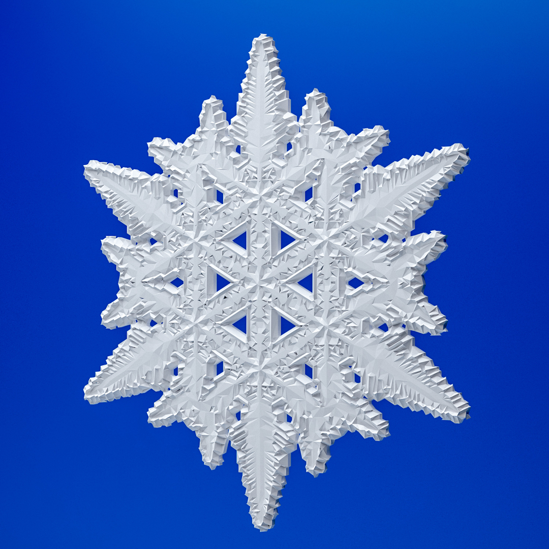 3d model of snowflake snow flake