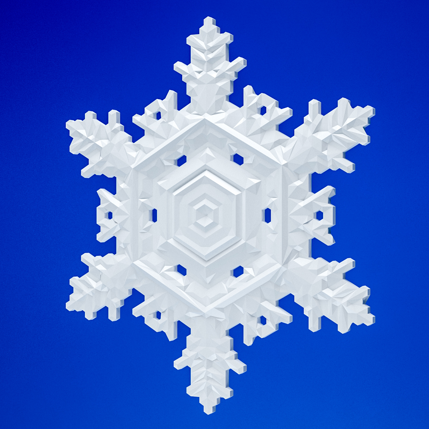 3d model of snowflake snow flake