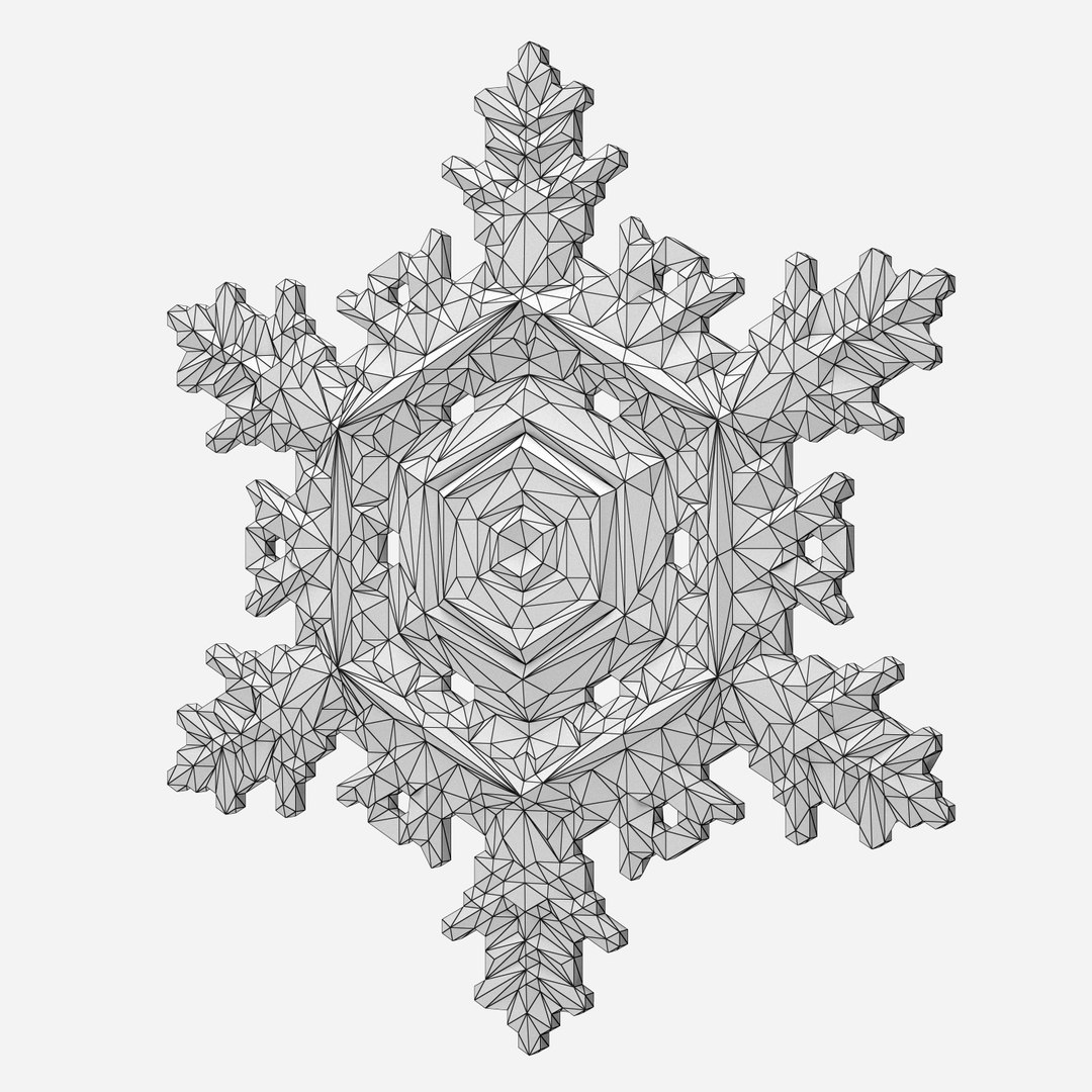 3d model of snowflake snow flake