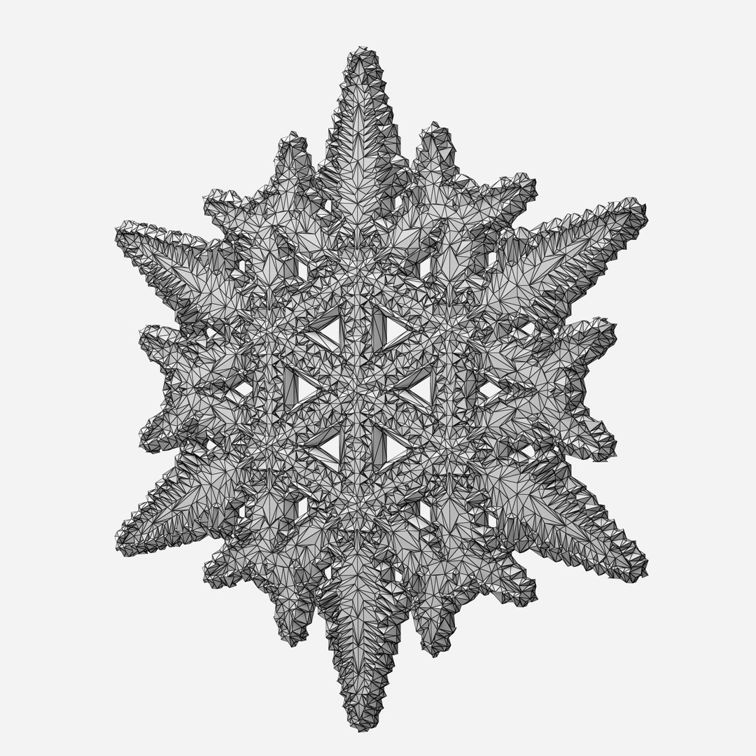 3d model of snowflake snow flake