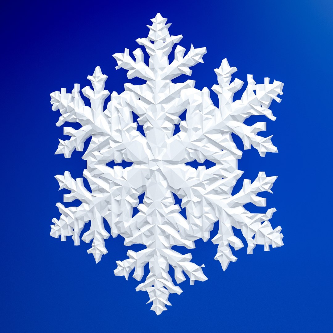 3d model of snowflake snow flake