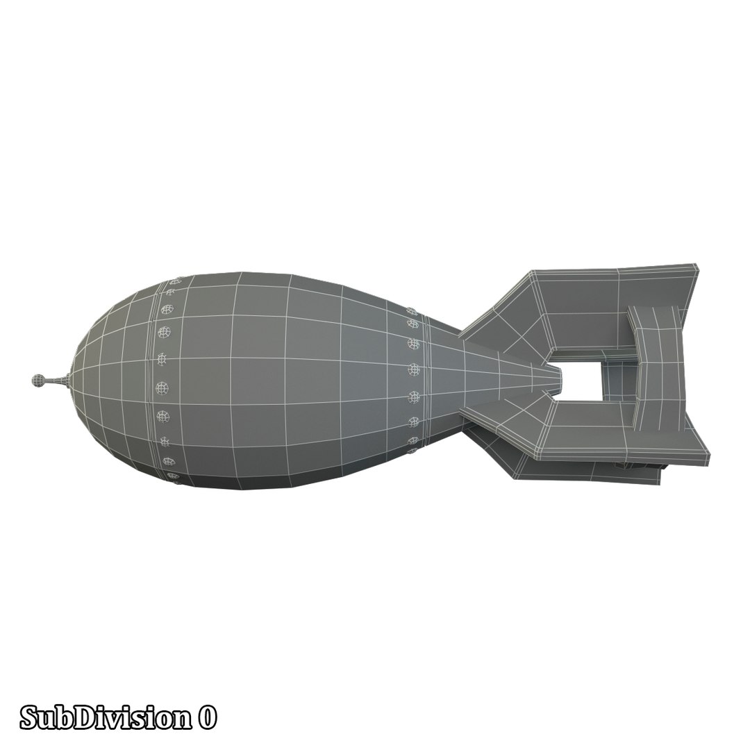 3d Cartoon Aerial Bomb